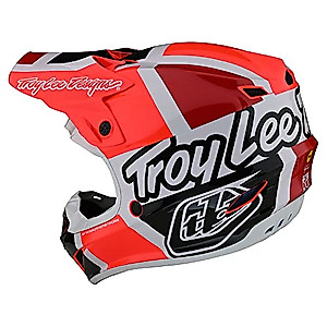 Troy Lee Designs SE4 Polyacrylite Midnight Motocross Helmet - Full Face Offroad Motorcycle Dirt Bike ATV Powersports Dual Sport Racing Helmet - Boys Girls Kids (Red/Charcoal, LG)