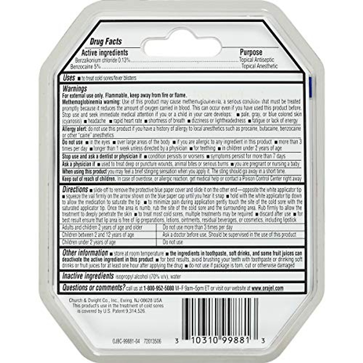 Orajel Cold Sore Treatment – Instant Relief for Cold Sore Pain- From #1 Oral Pain Relief Brand