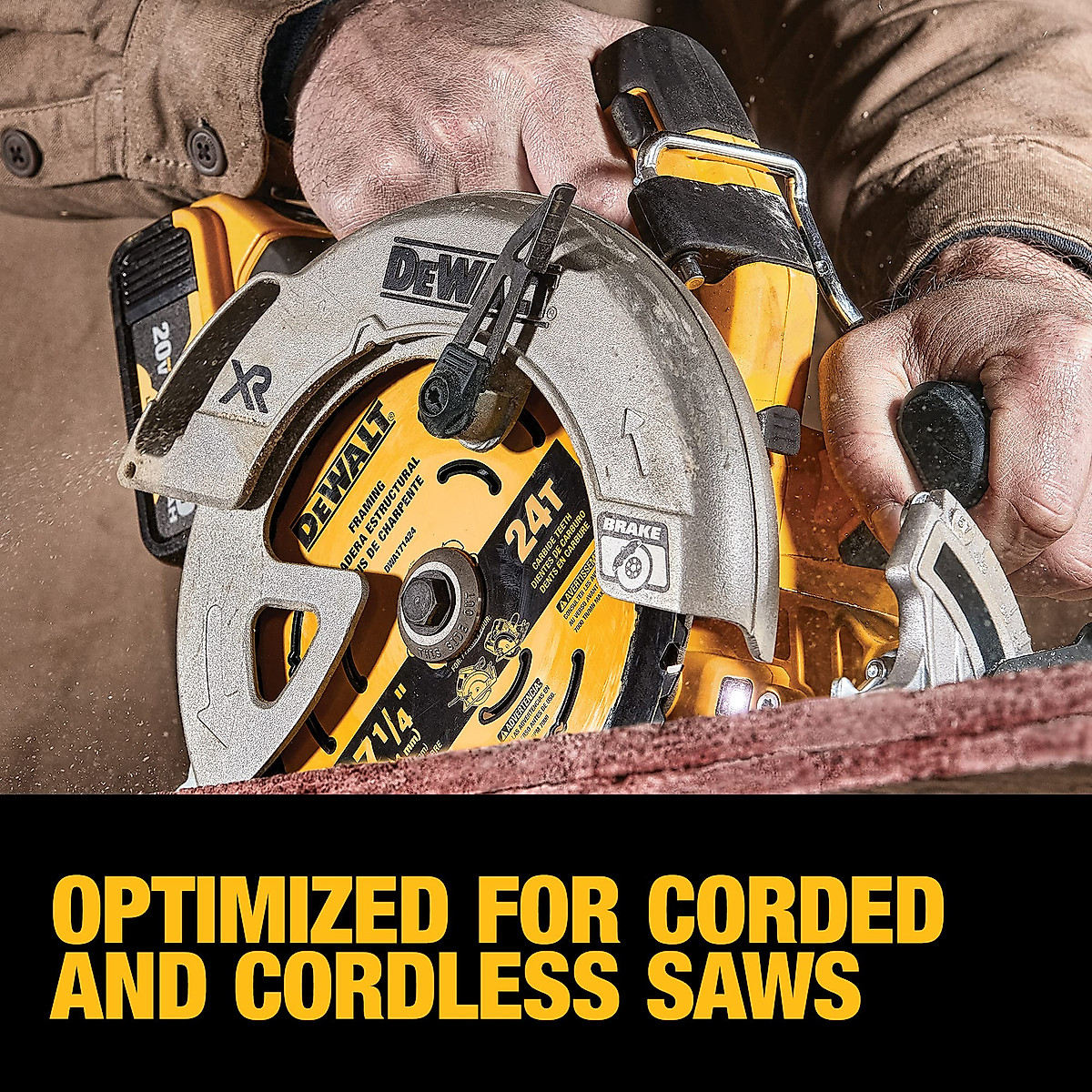 DEWALT Circular Saw Blade, 7 1/4 Inch, 24 Tooth, Wood Cutting (DWA171424B10), 10 Count (Pack of 1)