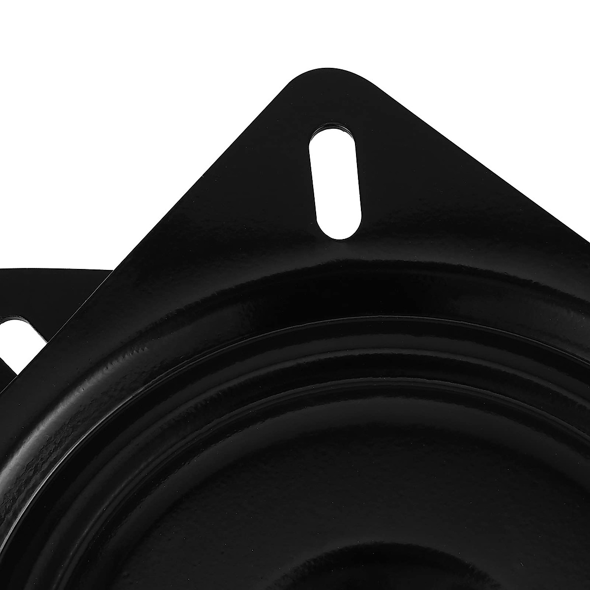 HAKZEON 4 PCS 7 Inches Bar Stool Swivel Plate, Square Heavy Duty Swivel Stool Replacement 360° Rotation Seat Swivel Base Mount Plate for Bar Stool, Home, Office, Black