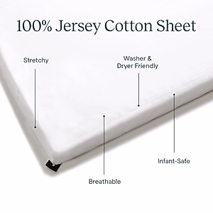 Guava Lotus Travel Crib Bundle with Two Cotton Sheets & Mattress | Play Yard with Lightweight Backpack Design | Certified Baby Safe Portable Crib | Folding Portable Playpen for Babies & Toddlers