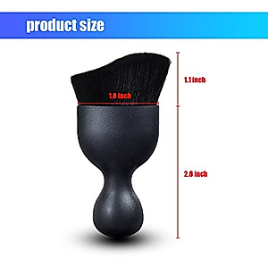 Ajxn 1 PC Car Interior Cleaning Tool Brush, Soft Bristles Detailing Dusting Brush, with Cover Curved Crevice Beauty Brush, Universal for Car Dashboard, Screen, Scratch-Free Cleaning Brush (Black)