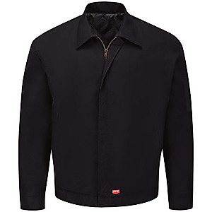 Red Kap Men's Performance Crew Jacket, Black, Medium