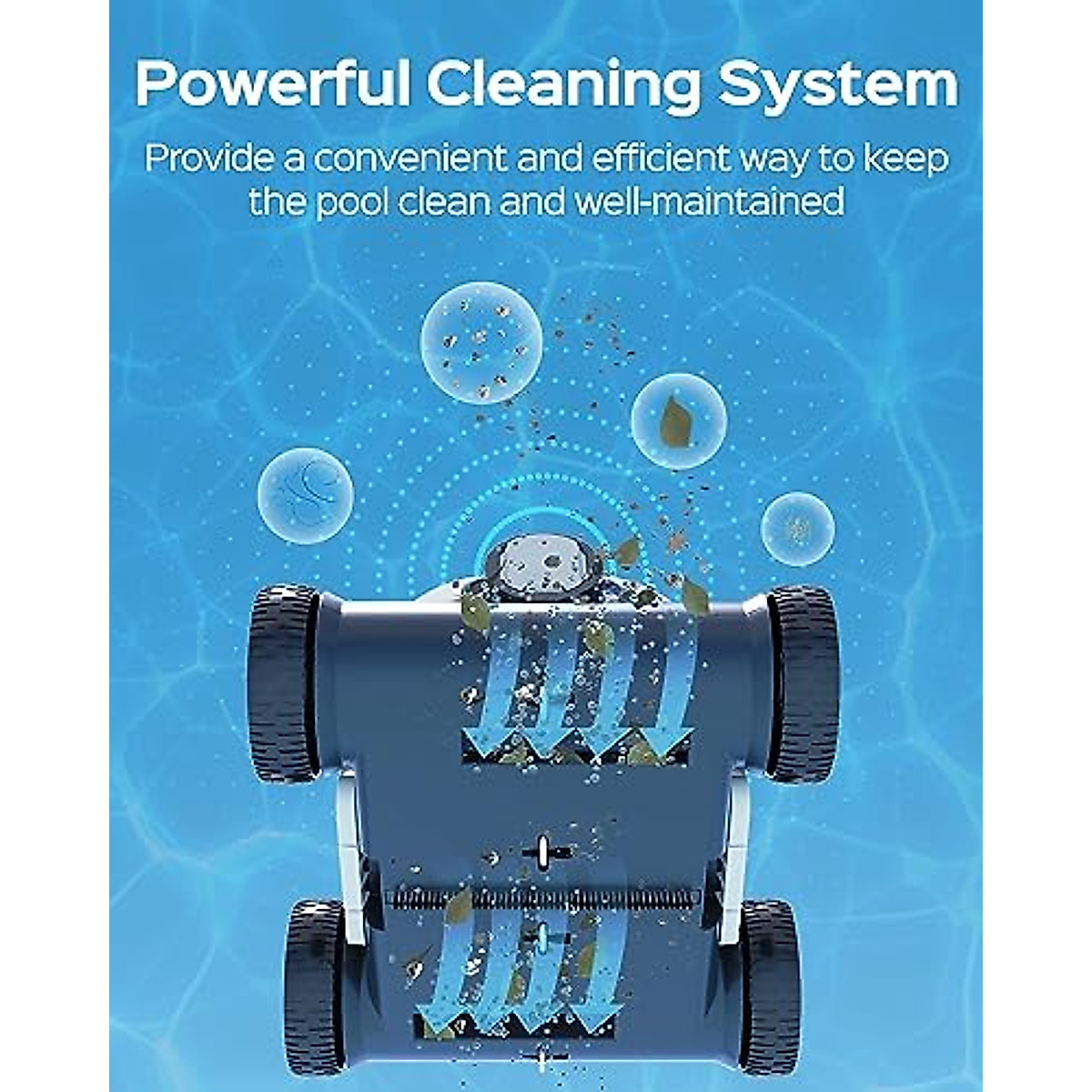 WYBOT 2023 Premium Cordless Robotic Pool Cleaner, Automatic Pool Vacuum with Powerful Suction, LED Indicator, Last 90 Mins, Self-Parking, Ideal for Above/In-Ground Flat Pools up to 40 Feet-Osprey 300