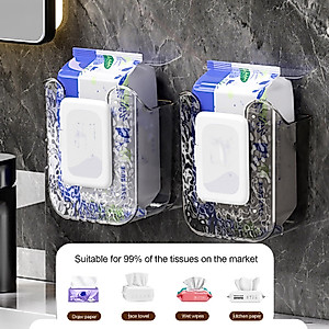 Generic Wall Mounted Wipes Dispenser, Wipes Wall Holder, Bathroom Wet Wipes Wall Mounted Holder, Toilet Paper Holder with Shelf, Flushable Wipes Dispenser Wall Mounted (1PCS White)