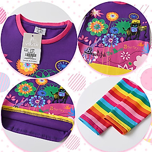 VIKITA Girls Shirts Winter Long Sleeve Graphic T Shirts Casual Tops for Girls (L328 5T)