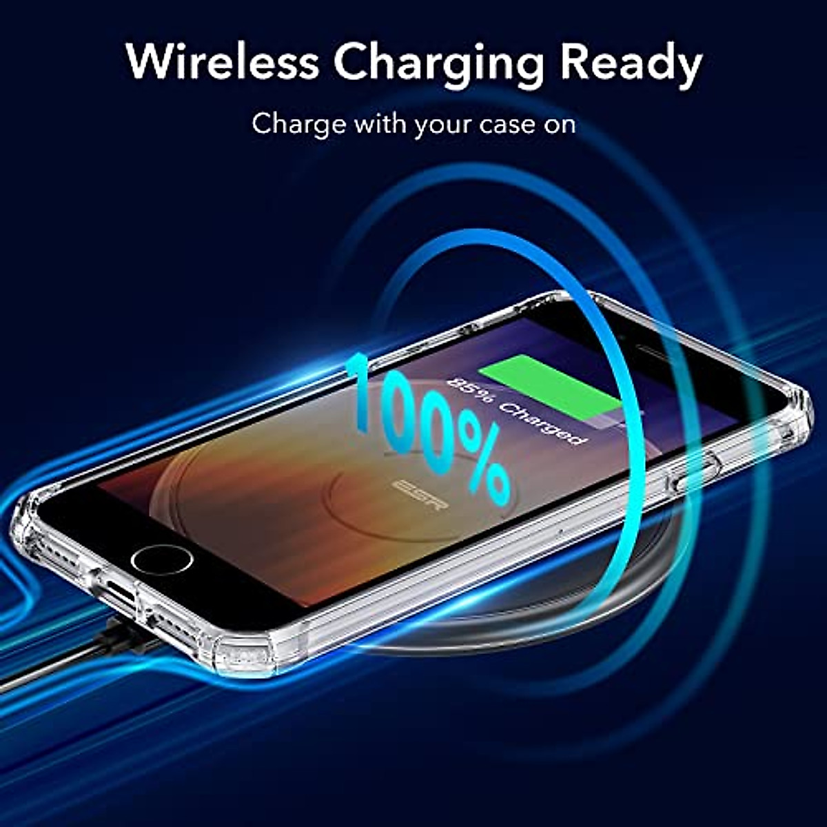 ESR for iPhone SE (2022) Case, iPhone SE (2020) and iPhone 8, Military-Grade Protection, Shock-Absorbing Corners, Scratch and Yellowing-Resistant Back, Phone Case for SE 3/2, Air Armor Case, Clear