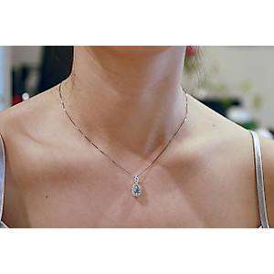 Gin & Grace Valentine's Jewelry 10K Yellow Gold Natural Australian Opal Diamond (I1,I2) Pendant Necklace for Women