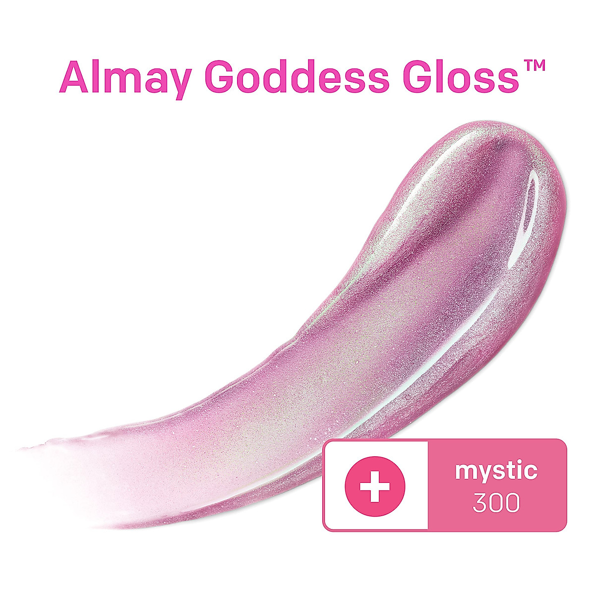 Almay Lip Gloss, Non-Sticky Lip Makeup, Holographic Glitter Finish, Hypoallergenic, 300 Mystic, 0.9 Oz