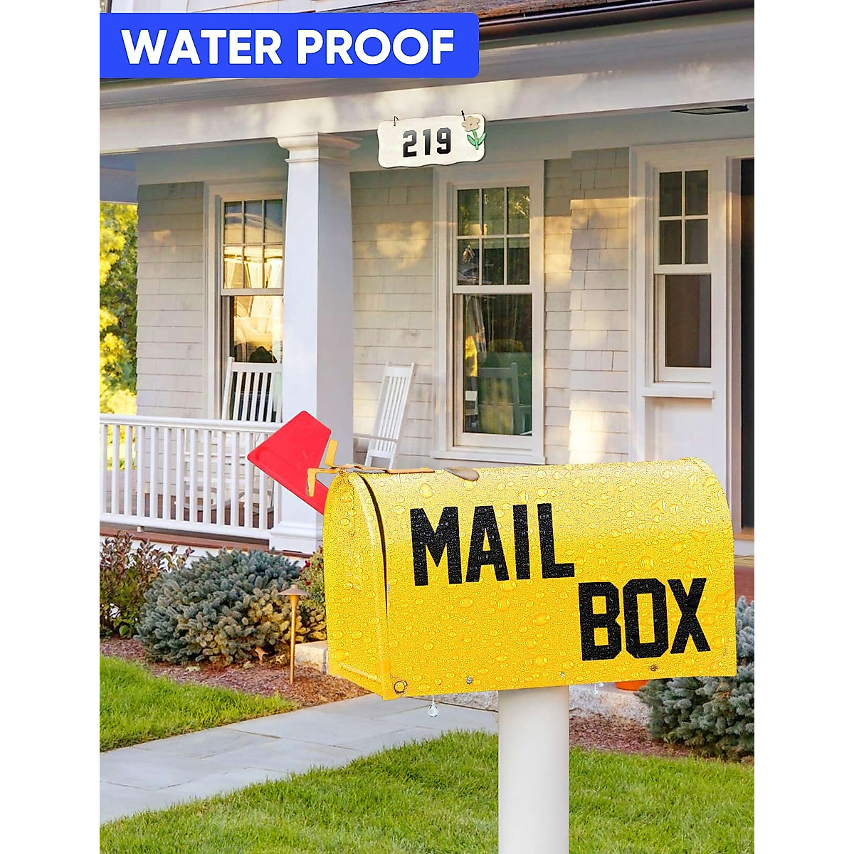 Seloom 148 PCS Mailbox Numbers and Letters Stickers Decals,3" X 7 Set Number 0-9 and 3" X 3 Set Alphabet Letter for Outside Indoor,Vinyl Self-Adhesive Waterproof Door House Address Stickers,Black