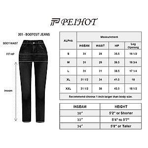 PEIHOT Women's Jeans 90s Mid Rise Bootcut Jeans High Stretch Black Jeans Size 8 Pantalones De Mujer Boot Cut Denim Pants