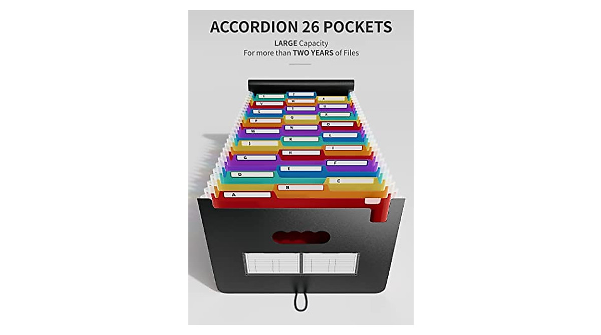 ABC life 26 Pockets Expanding File Organizer - A4/Letter