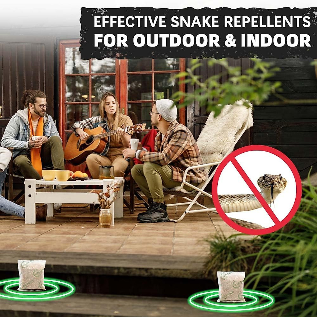Snake Repellent for Yard Powerful, Keep Snake Away Repellent for Outdoors,Snake Deterrent for Yard,Snake Repellent for Outdoors Pet Safe,Effectively Snake Repellant Outdoor and Home-8P