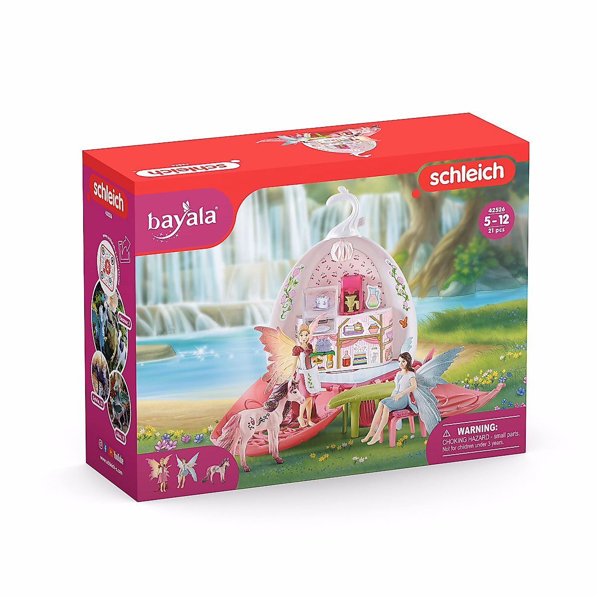 Schleich bayala, 14-Piece Playset, Fairy Toys for Girls and Boys Ages 5-12, Fairy Café Blossom Toy Set