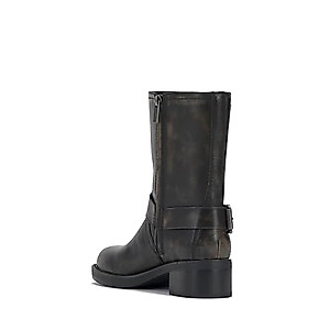 Vince Camuto Women's Kaemie Mid-Calf Boot, Black Leather, 7