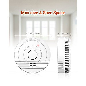 Jemay Smoke Detector Fire Alarm Battery Powered, Smoke Alarm with Advanced Photoelectric Technology, Smoke Detectors with LED Indicator & Silence Button. Fire Safety for Home and Bedroom, 5 Pack