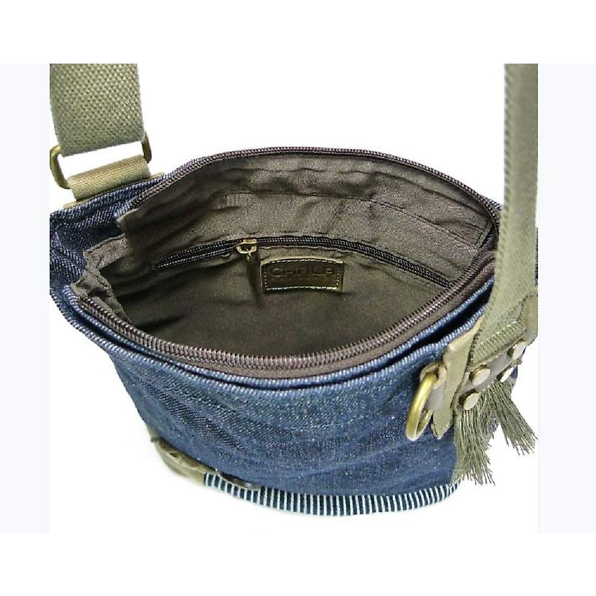 Chala Patch Crossbody Bag, Ladybug, Denim