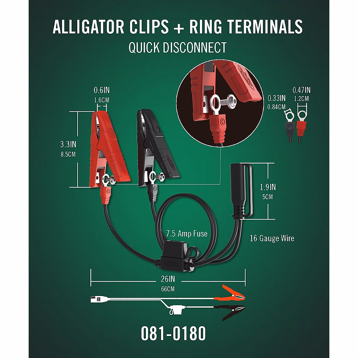 Battery Tender 800mA 12V Weather Resistant Battery Charger and Maintainer - Marine and Automotive Smart Fully Automatic for Boats Watercraft - Selectable Lead Acid Lithium - 022-0150-DL-WH
