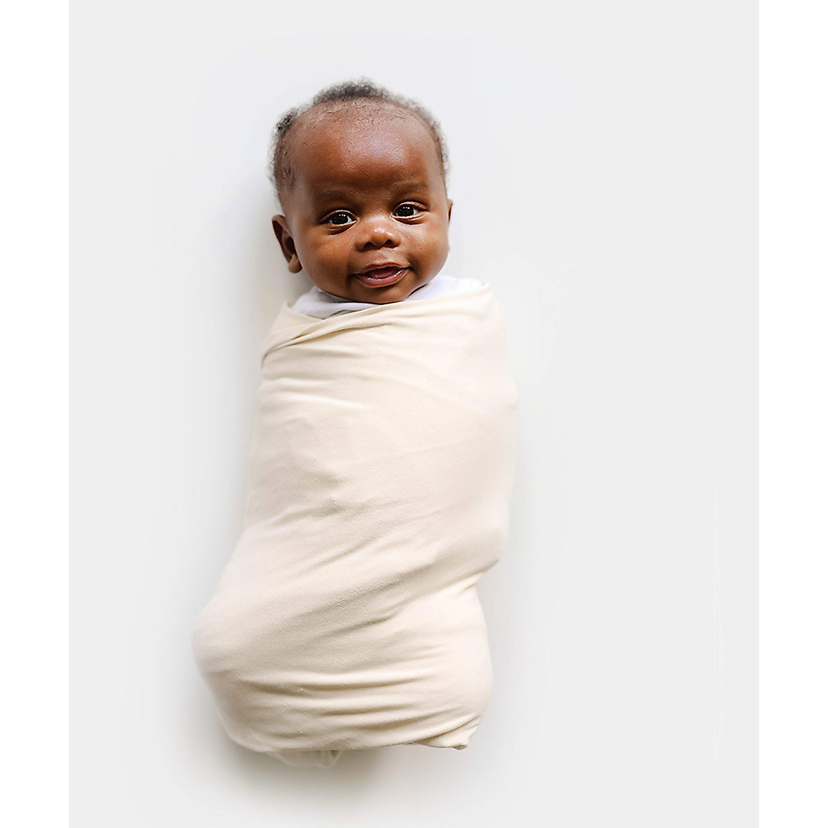 snuggle me Swaddle | Organic Cotton Swaddle Blanket, Soft Stretch, 47 x 47 inches | Natural