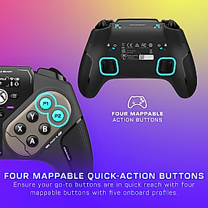 Turtle Beach Stealth Pivot Wireless Smart Game Controller Officially Licensed for Windows PC – Rotating Modules, Display Dashboard, Hall-Effect Sticks, Remappable Buttons, Bluetooth, 20-Hour Battery