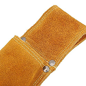 Welding Rod Holder, Wearable Thickened Cowhide Anti-Scald Welder Hardware Tool Waist Bag 6 x 25 x 32cm / 2.4 x 9.8 x 12.6in