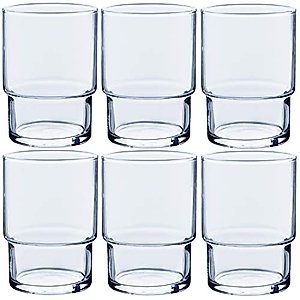 Toyo Sasaki Glass 00346HS Tumbler Glass, HS Stack Tumbler, Father's Day, 8.5 fl oz (250 ml), 6 Stacks, Made in Japan, Dishwasher Safe, Shatter-Resistant, Tumbler, Glass, Cup