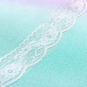 XiDi Curtains for Girls Bedroom Decor, Rainbow Curtains for Kids Room Decor, Purple Blackout Curtains for Little Girl Room, Unicorn Wall Decals Pink Curtains Green, 63 Inches Long 34 Wide 1 Panel