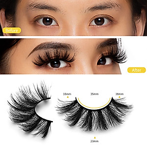 KOUSEI False Eyelashes Cat Eye Fluffy Lashes 10 Pairs Faux Mink Lashes Soft Thick Dramatic Fake Eyelash Handmade Eyelash No Glue