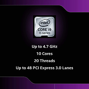 Intel Core i9-10900X Desktop Processor 10 Cores up to 4.7GHz Unlocked LGA2066 X299 Series 165W (BX8069510900X)