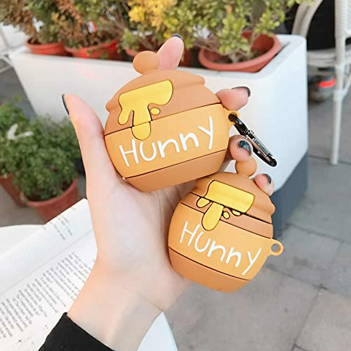 Cute Case Compatible with Apple AirPods Pro Cartoon Anime Cool Kawaii Food Cover Silicone Shell Anti-Fall Cases for New Apple AirPods 2019 for Men Women (AirPods Pro, Hunny)