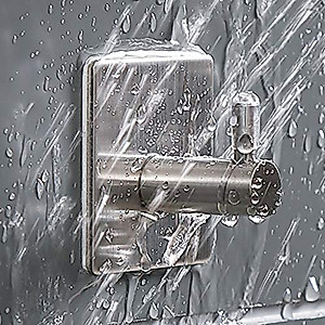Kabter Towel Robe Hook Self Adhesive Stick on Wall,Brushed Stainless Steel (Pack of 2)