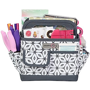 Everything Mary Craft Caddy, Geometric - Art Storage for Supplies & Crafts - Supply Organizers Tote for School Classroom, Office, and Home - Organization For Makeup & Nurses