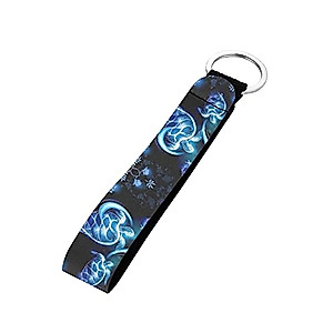 Xoenoiee Sea Turtle Print Wristlet Keychain Lanyard Key Chain Holder Backpack Lanyard with Metal Clasp for Keyring,Camera,ID, Badge, Cell Mobile Phone, Car Keys