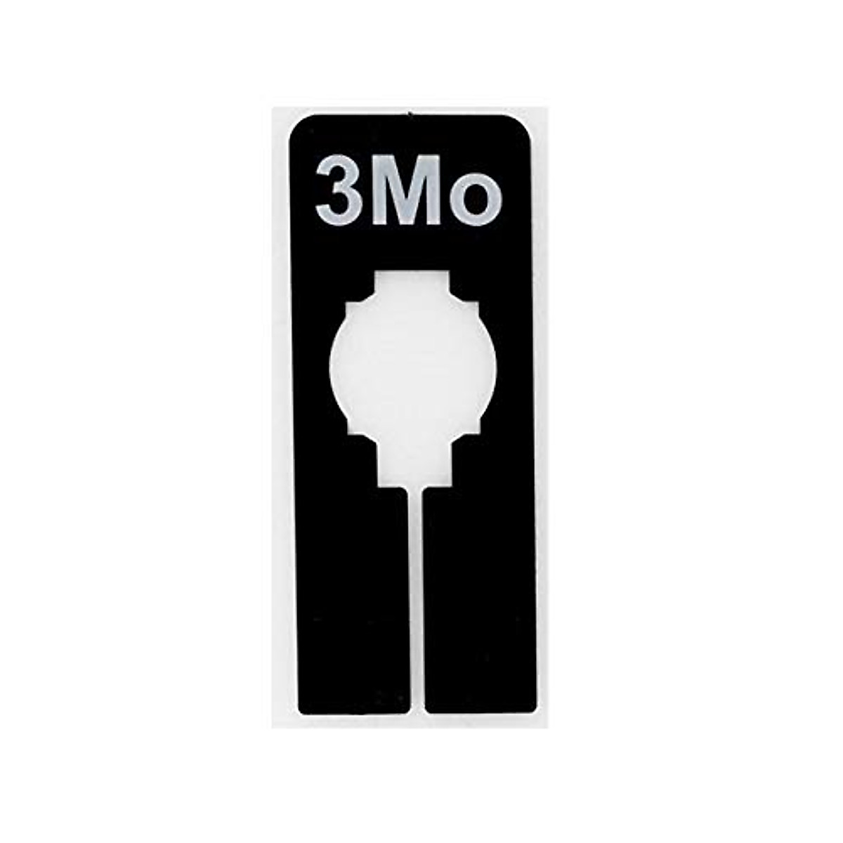 NAHANCO QSDBWKIT5, Black Rectangular Clothing Size Dividers with White Print for Baby/Kids, 3MOS – 4T, Kit of 10 (10 Sizes, 1 Piece Each)