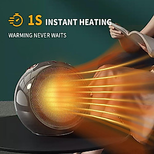 Coplax 1500W Portable Electric Space Heater with Thermostat, 1S Fast Heating, Overheating & Tip Over Protection, Safe for Office, Home Indoor Use, Super Quiet Heater Fan, Heating Up to 400 Square Feet