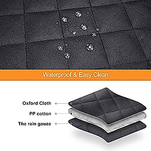 GXT Dog Back Seat Cover Protector for Cars SUV and Trucks with Mesh Window, Scratchproof Nonslip and Waterproof Material(Black)