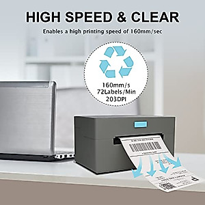 Forc Thermal Label Printer for Shipping Packages, Shipping Label Printer for Small Business, 4x6 Thermal Printer for Shipping Labels from Shipstation, Ebay, UPS, Amazon