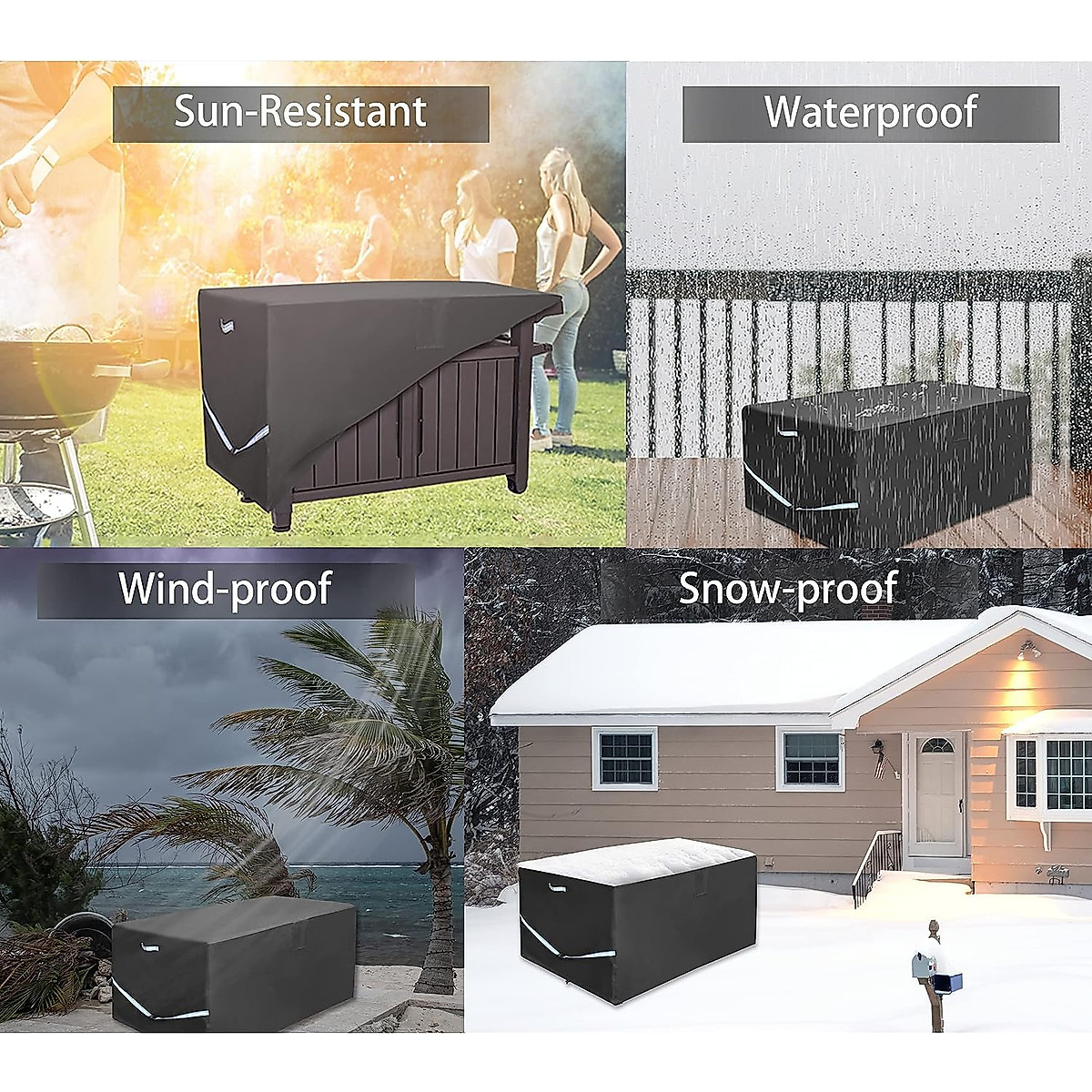 Outdoor Prep Table Cover-30" x 24" x 32" Heavy Duty Waterproof Grill Cover for Keter Unity Small Portable Table,Patio Kitchen Prep/Work Table, UV Resistant Outside BBQ Bar Cart Cooking Station Cover