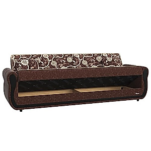 Sweet Home Stores Savannah Sofa Bed, Sofabed, Brown