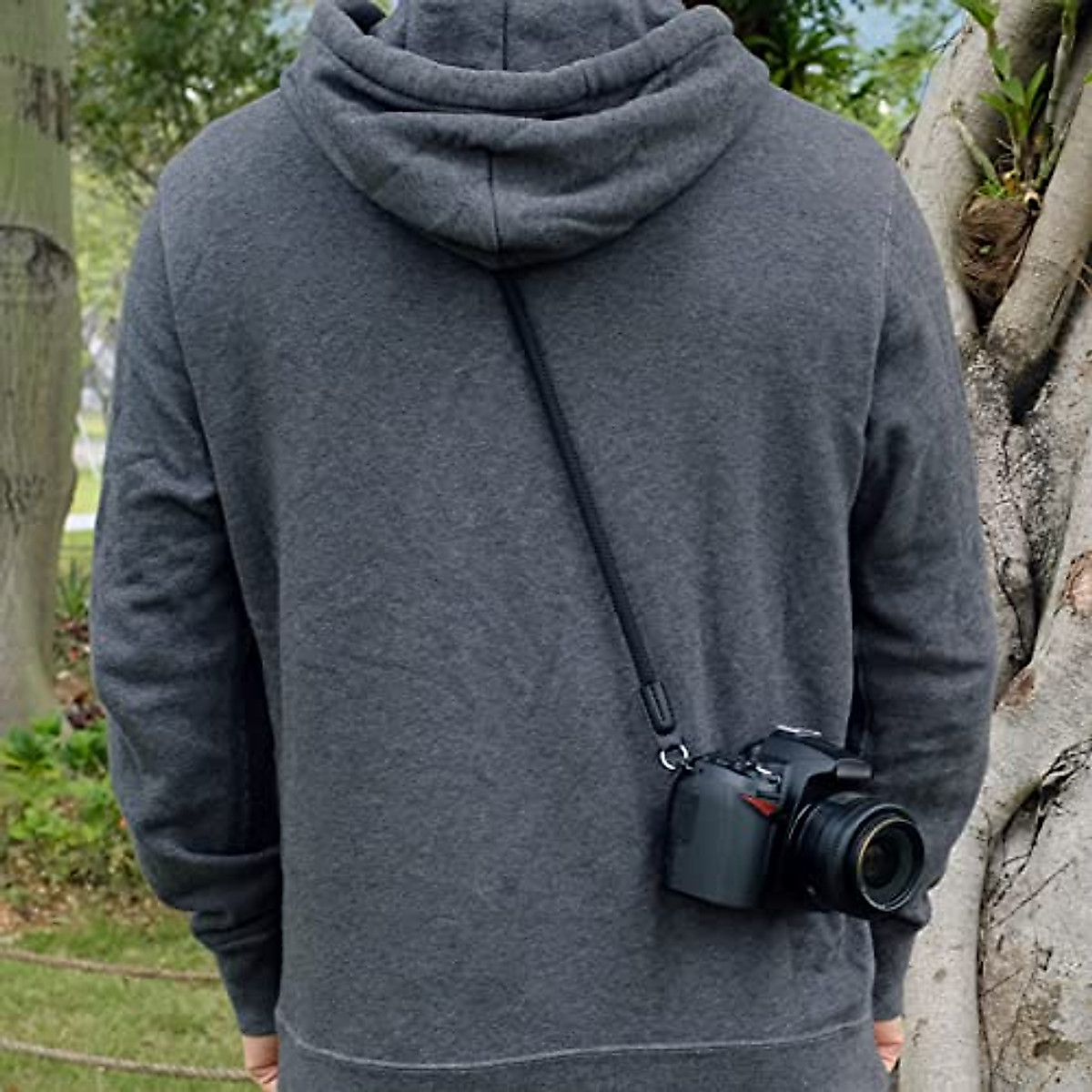 VKO Camera Strap,Rope Camera Strap Compatible with Sony Canon Nikon Fuji DSLR SLR Mirrorless Camera Rope Strap 100cm Black