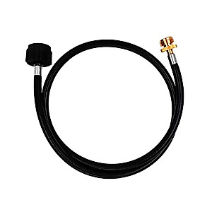 Propane Link 5FT Propane Hose Adapter 1lb to 20lb - Propane Adapter Hose for Weber/Coleman/Blackstone Grill Smoker Camping Stove & Larger Propane Tank, Mr Buddy Heater Adapter Hose with Plumber Tape