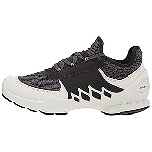 ECCO Women's Biom AEX Knit Slip On Cross Trainer, White/Black, 9-9.5