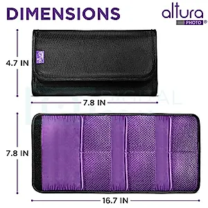 Lens Filter Case, 6 Pocket Camera Filter Wallet for Round or Square Filters