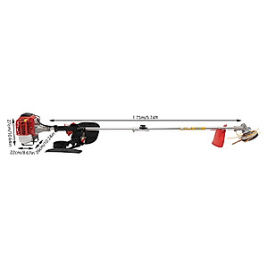 TQSHOoP Weed Wacker Gas Powered 2 Stroke 26CC Gas String Trimmer Edger Gasoline Grass Trimmer Cordless Portable Brush Cutter with 2 Blade Heads for Yard Garden