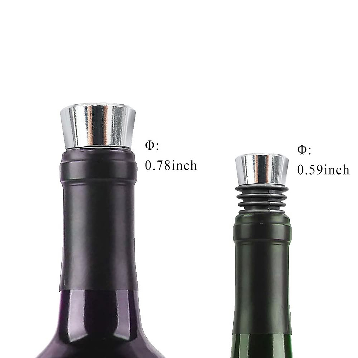 JOFAVIU 10 Pcs Resin Wine Bottle Stoppers Molds Set Accessories, Wine Stopper for Silicone Molds Epoxy Resin, Stopper Epoxy Resin Silicone Molds Set Kits (10 Metal Stoppers)