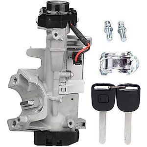 Ignition Switch Lock Cylinder Assembly for Honda Accord Civic with Keys (chip ID48),Replace : 06350-SAA-G30, 35100-SDA-A71