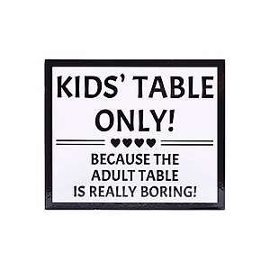 Fun Express Kids Table Sign 12IN - Party Decor - 1 Piece