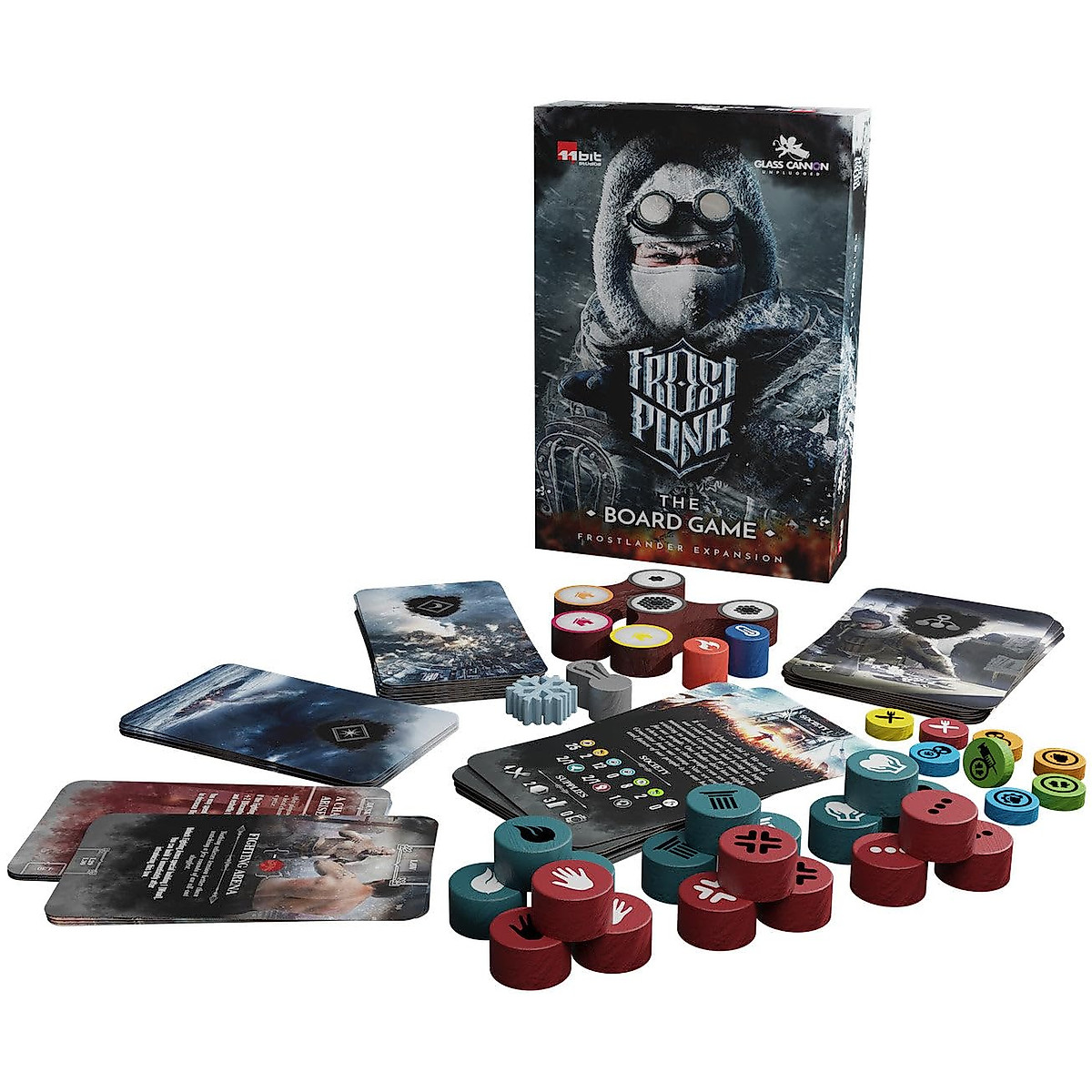 Frostpunk The Board Game Frostlander Expansion - New Cards and Exclusive Wooden Pawns! Cooperative Post-Apocalyptic Survival Game, Ages 16+, 1-4 Players, 120-150 Min Playtime, Made by Rebel Studio