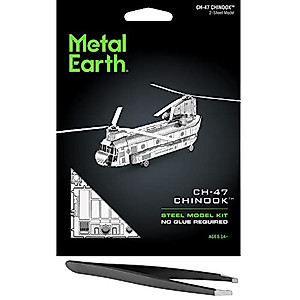 Metal Earth CH-47 Chinook 3D Metal Model Kit Bundle with Tweezers Fascinations