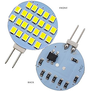GRV G4 24-2835 SMD LED Bulb Lamp Super Bright Cool White RV Camper Under Cabinet Dome Light DC12V Dimmable Pack of 10